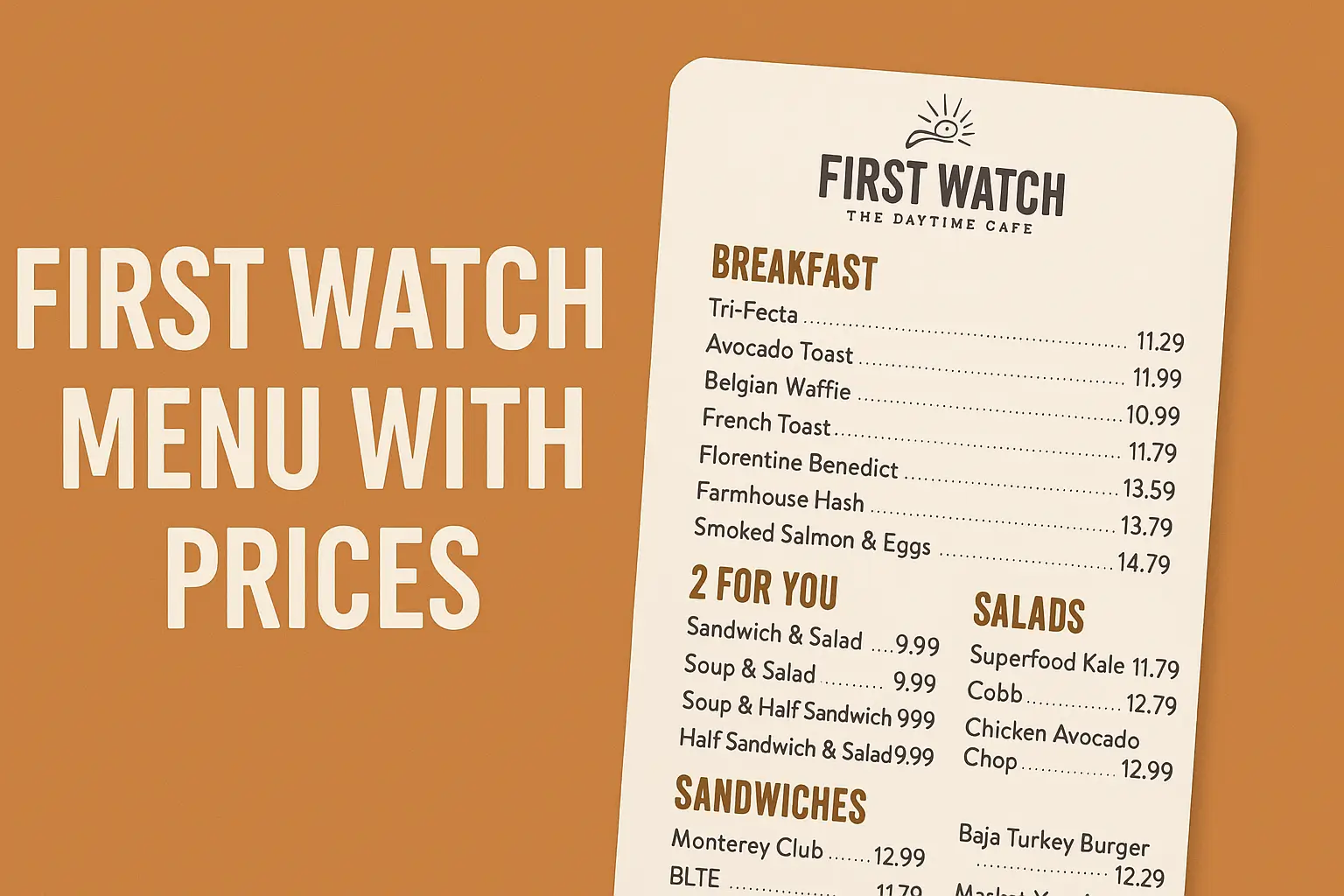 First Watch Menu With Prices 2025